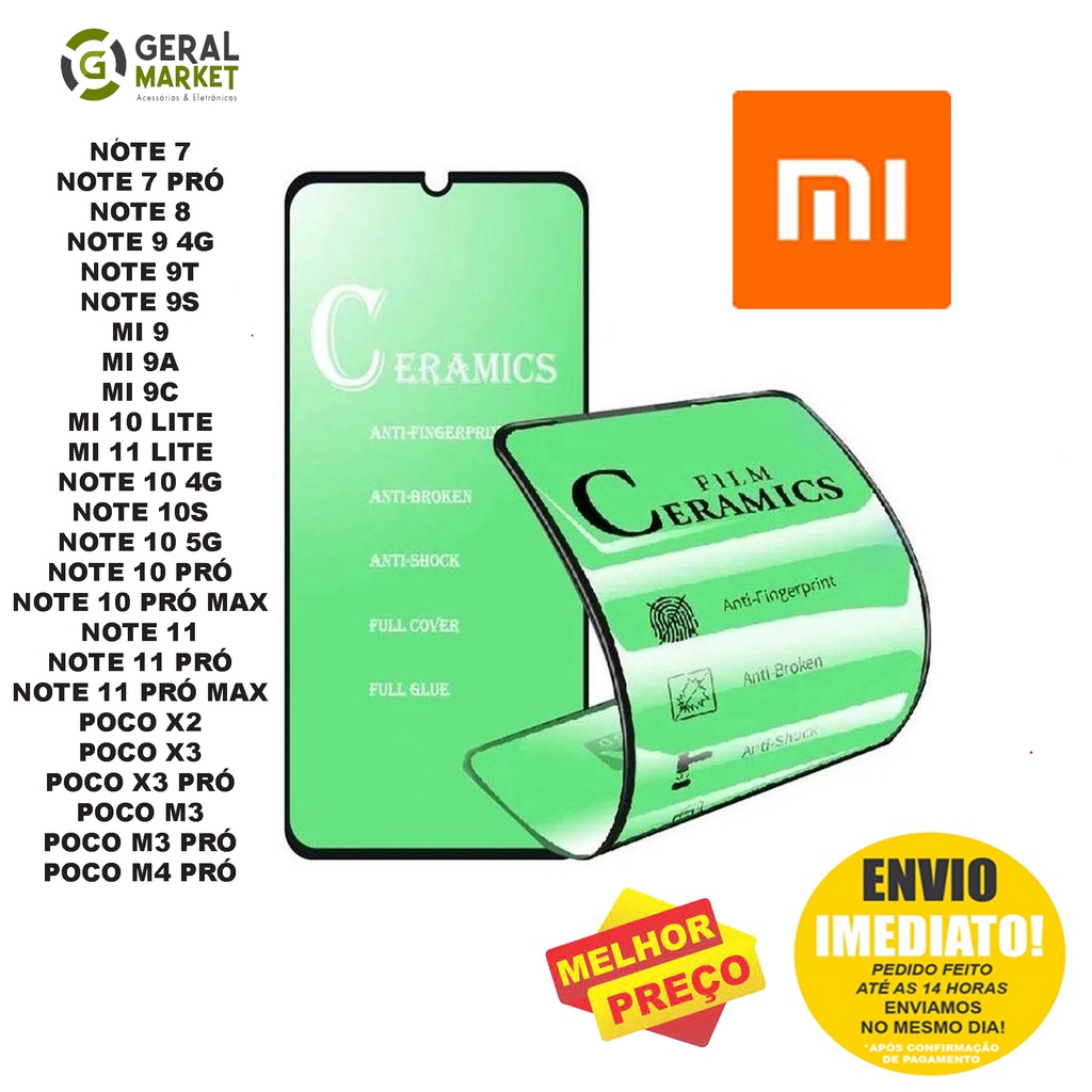 Película Cerâmica Xiaomi Redmi Hidrogel Todos Os Modelos Recentes