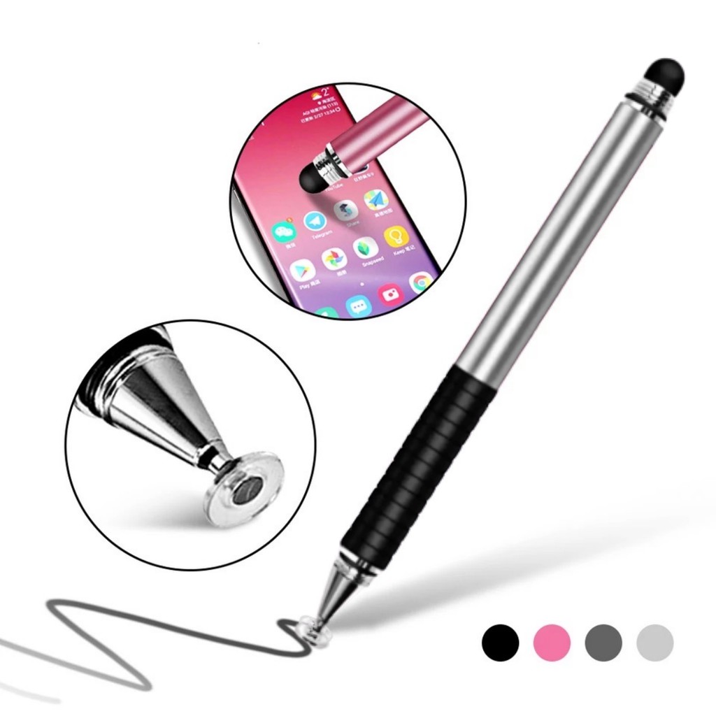 Caneta Stylus Para Tablet Samsung Iphone LG Motorola Capacitiva 2 Em 1 ...