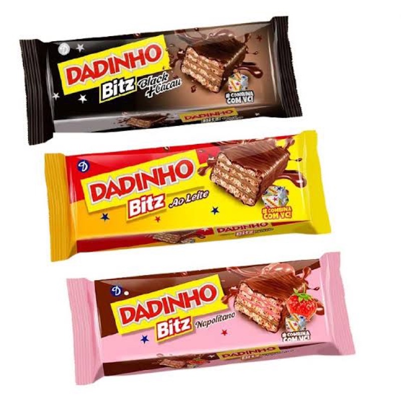 Chocolate Dadinho Bitz 105g (Escolher Sabor) | Shopee Brasil