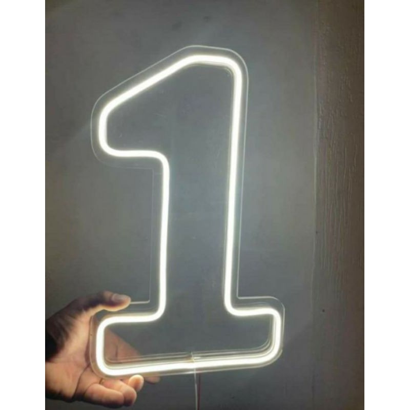 Placa Luminoso Neon De Led - Números de 0 a 9 ( somente um número) - 50 ...