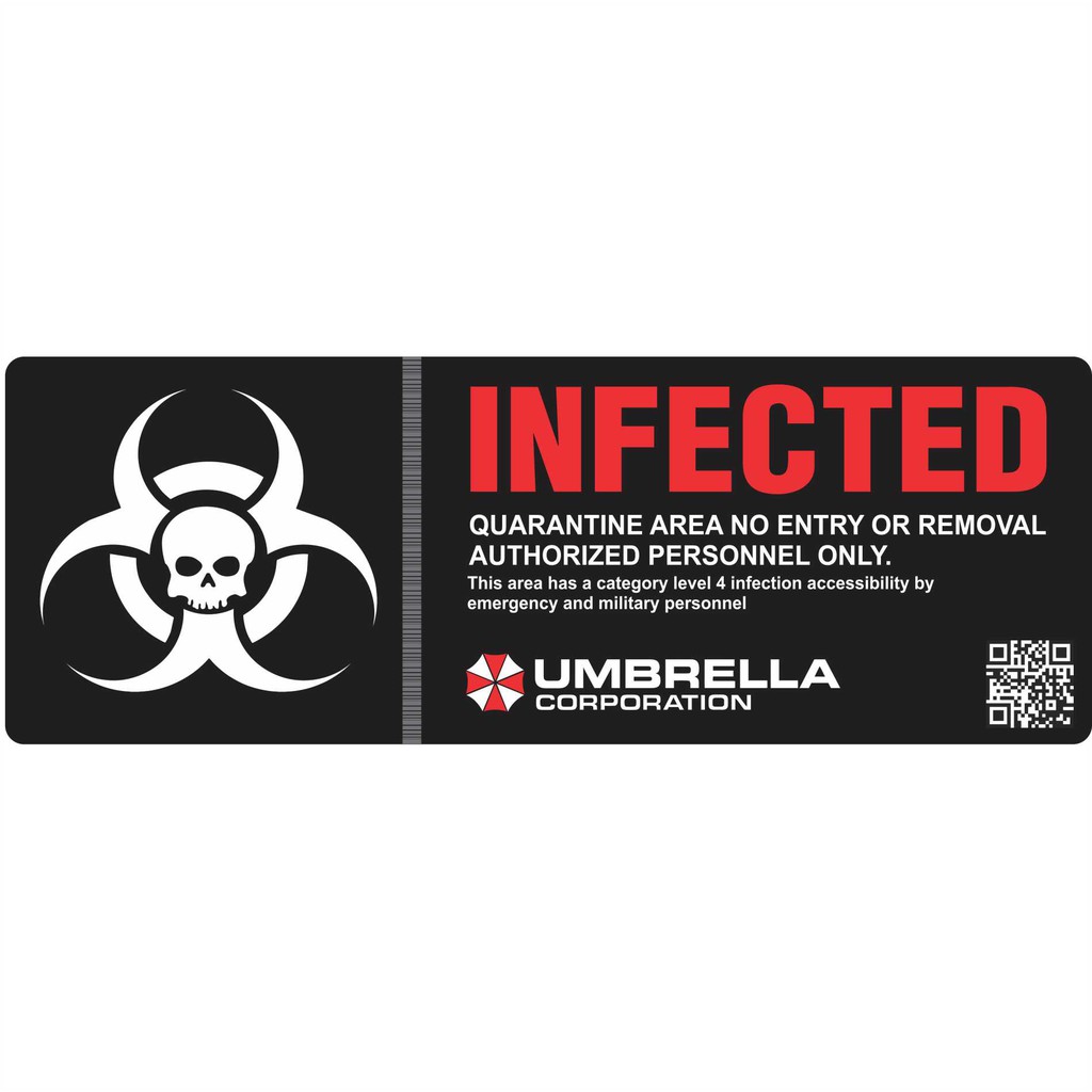Adesivo Umbrella Corp Resident Evil Biohazard Tag 20x7cm | Shopee Brasil
