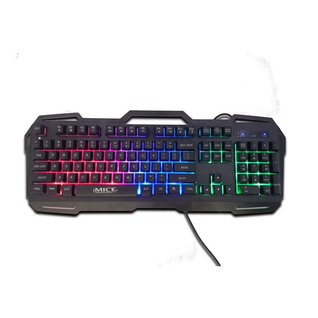 Teclado Ergonômico Gamer Retroiluminado Rgb Luz Led | Shopee Brasil
