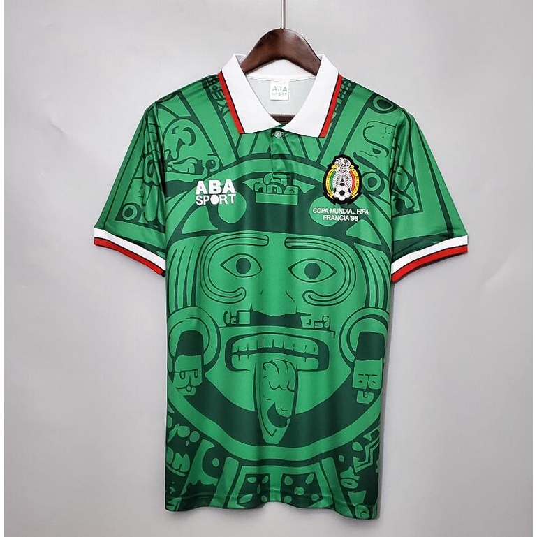 1998 México Camiseta De Futebol Retro Time Home FXZP - Escorrega o Preço