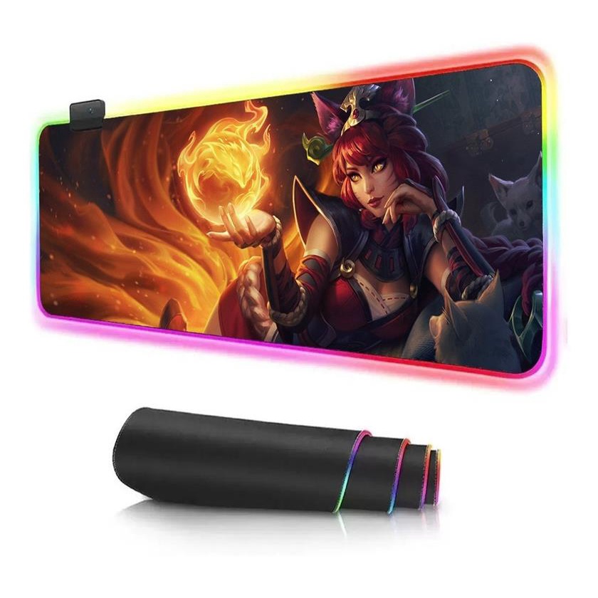 Mouse Pad Gamer Rgb Led Extra Grande 78x30cm | Shopee Brasil