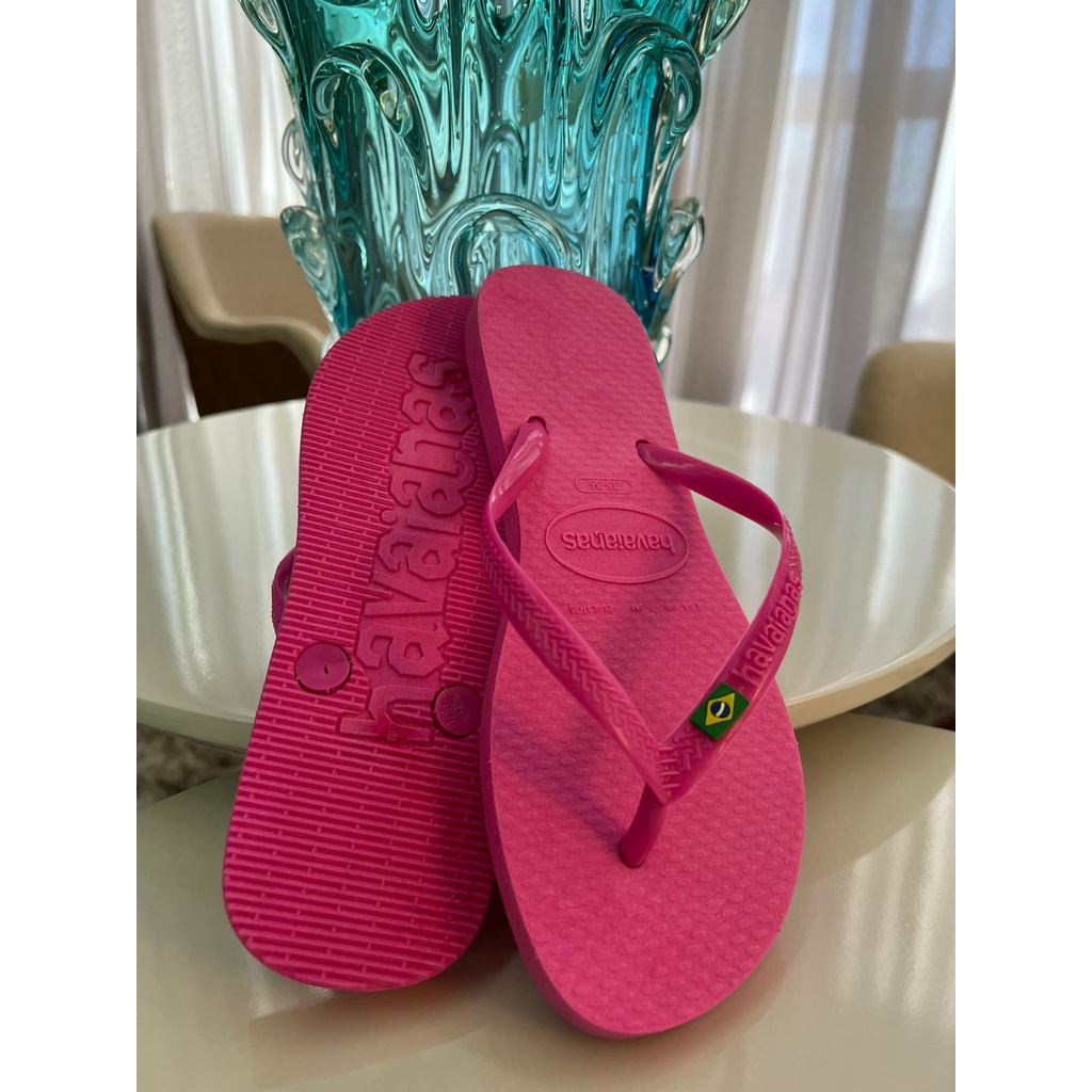 Chinelo Slim Feminino \rosa | Shopee Brasil