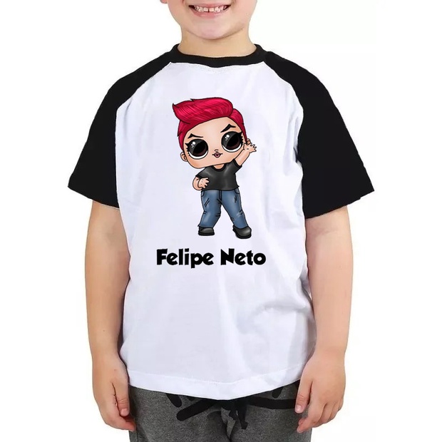 Camiseta infantil Felipe Neto youtuber camisa | Shopee Brasil