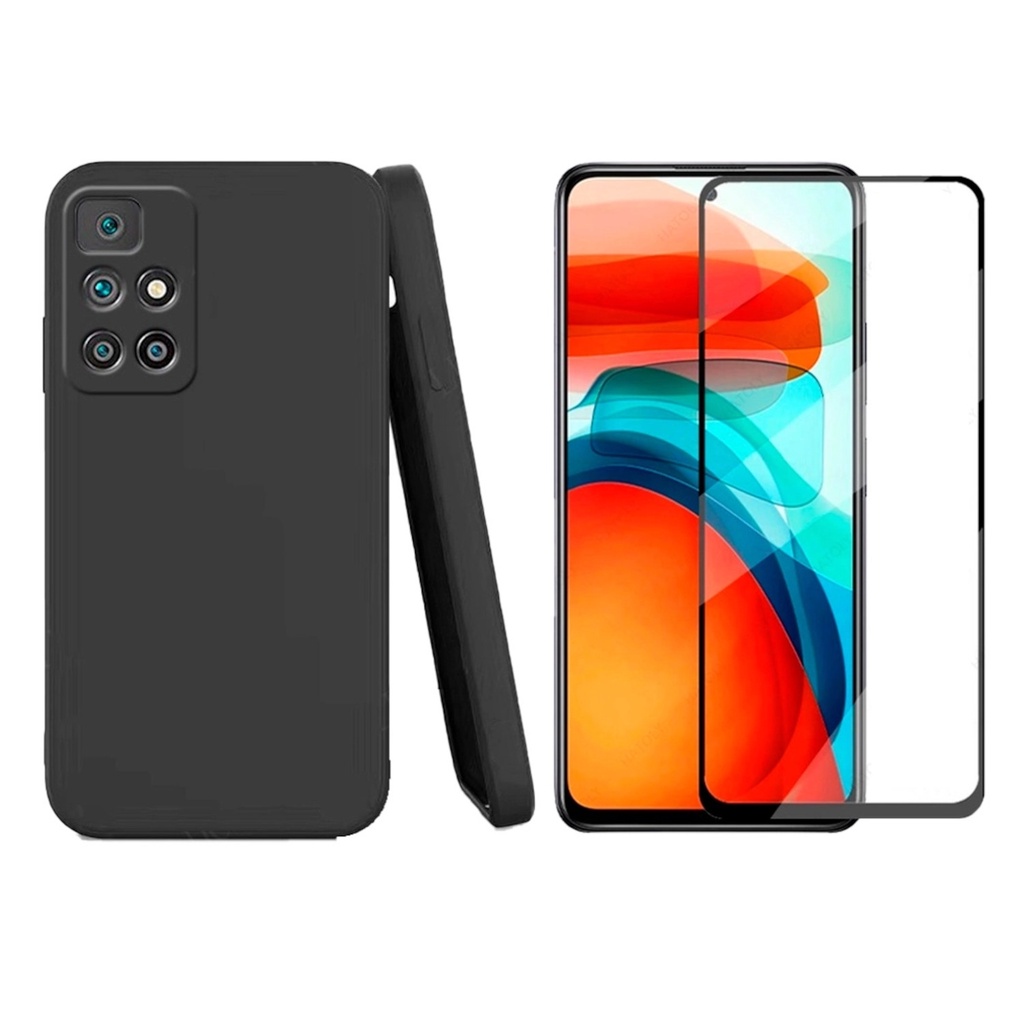 Kit Capa Anti Impacto E Película De Vidro 3d 5d 9d Xiaomi Redmi Note 11