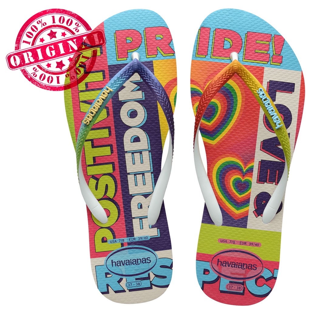 Chinelo Havaianas Slim Pride Rainbow Original LGBTQI+ Pronta Entrega | Shopee Brasil