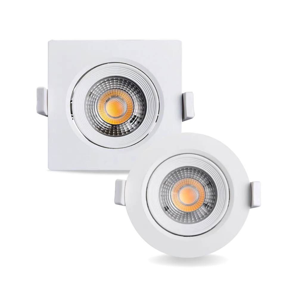 Luminária Led Spot 7W Redondo Quadrado Embutido Branco Frio Quente ...