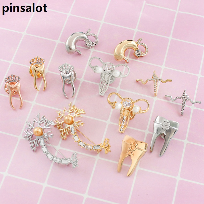 Broca De Tecido Cerebral Incrustada Dentes Esmalte Alfinetes ...