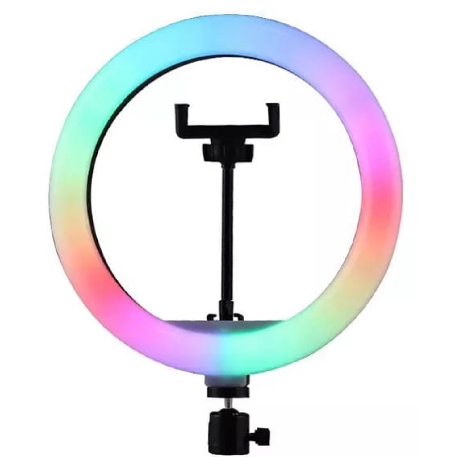 Ring Light Anel Led Luz Iluminador Rgb Colorido Ring Light 10 Polegadas com Tripe 2,10mt ...