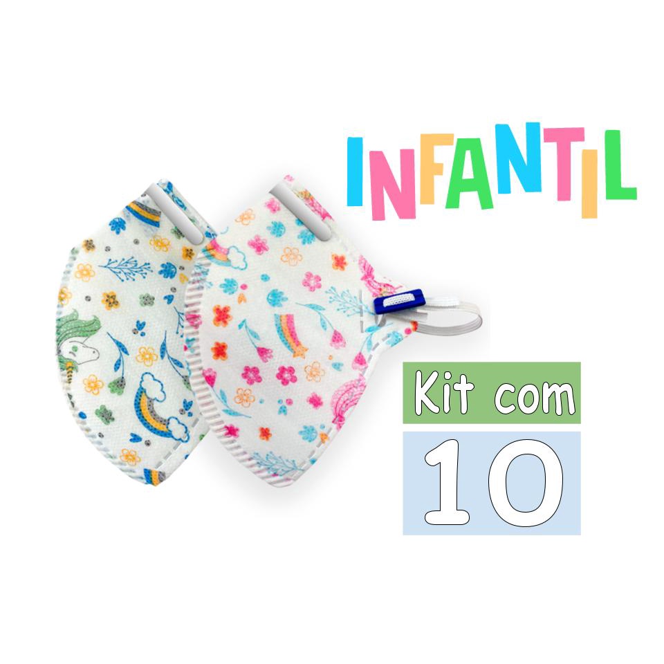 Kit 10 Unidades Máscaras Infantil Estampadas Edição Limitada | Shopee ...