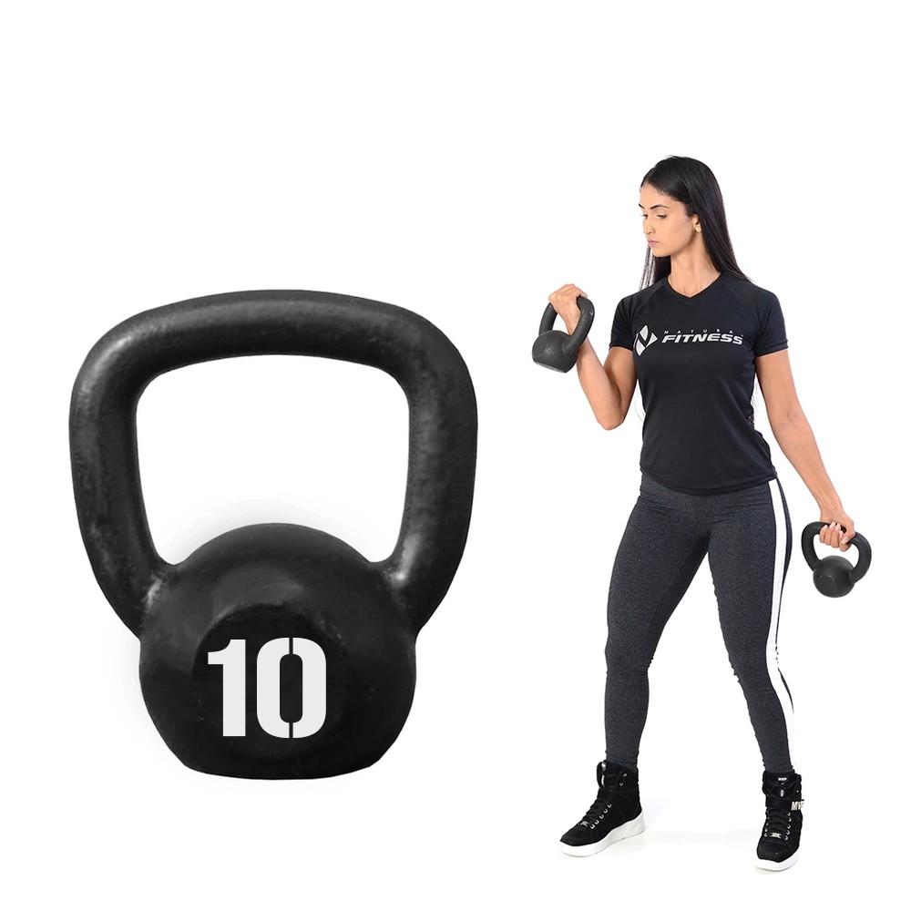 Kettlebell Pintado 10kg Halter Musculacao Fitness Para Academia ...