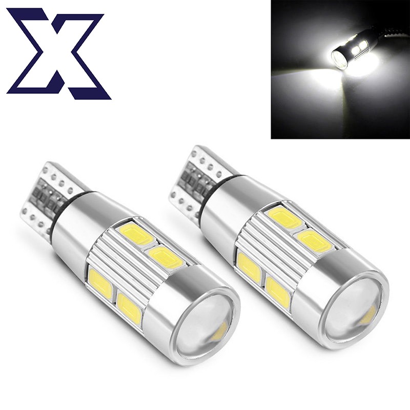 Kit Par de Lampadas Super Led Pingo T10 10 Leds CREE Canbus Para Farolete Meia Luz Placa Carro ...