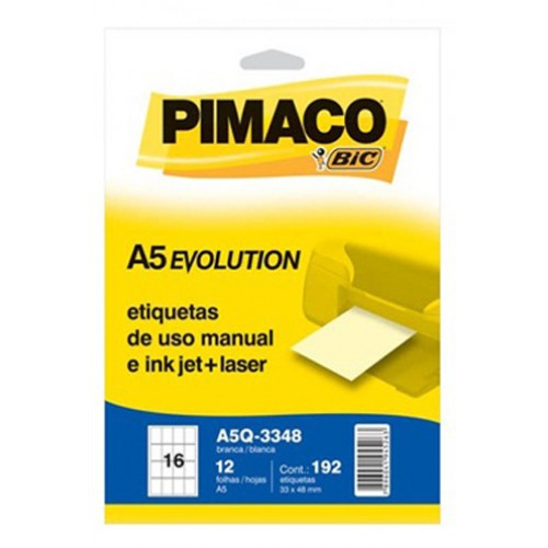 Etiqueta A5Q-3348 33X48 mm Caixa com 192 ETIQUETAS, 6 Etiquetas por ... Etiqueta A5Q-3348 33X48 mm Caixa com 192 ETIQUETAS, 6 Etiquetas por ...