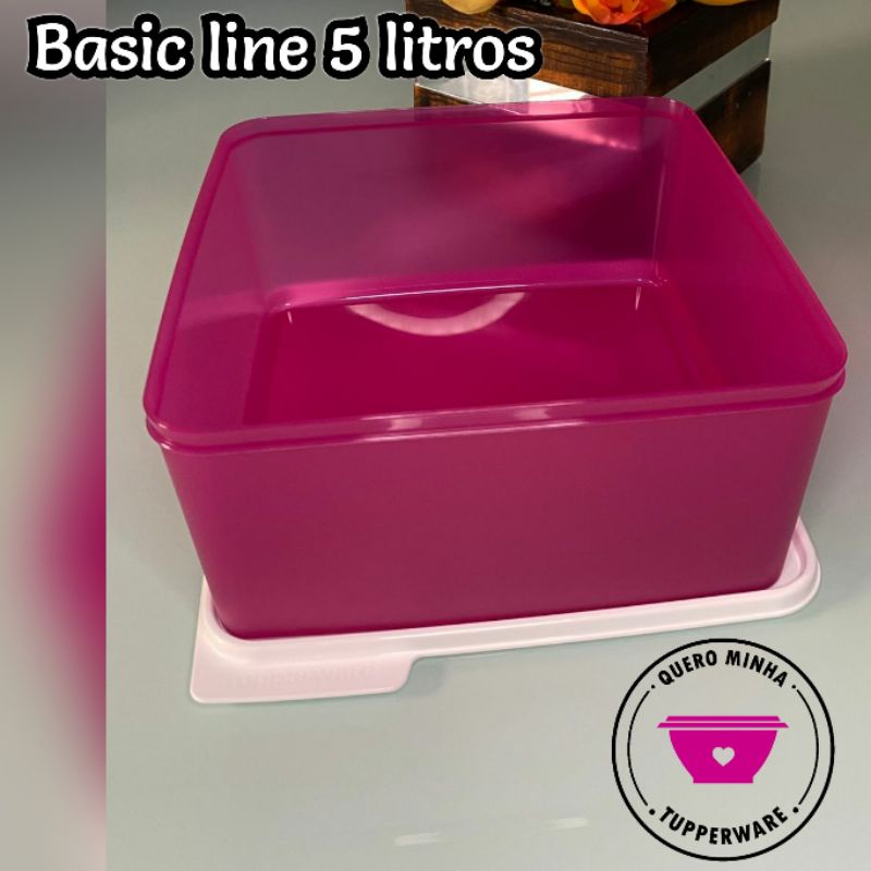 Basic line 5 litros (vasilha quadrada) Tupperware | Shopee Brasil