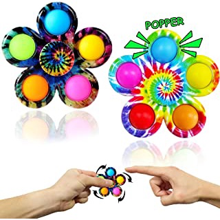 Spinner Flor com 5 Pop it Tik Tok Hand Giro Brinquedo Anti Stress ...
