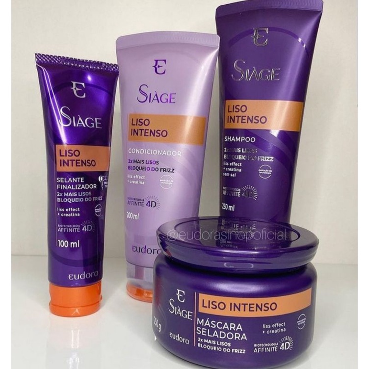 Kit Siàge Liso Intenso Eudora Completo | Shopee Brasil