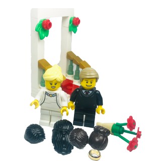Lego original noivos noiva noivo casamento altar | Shopee Brasil