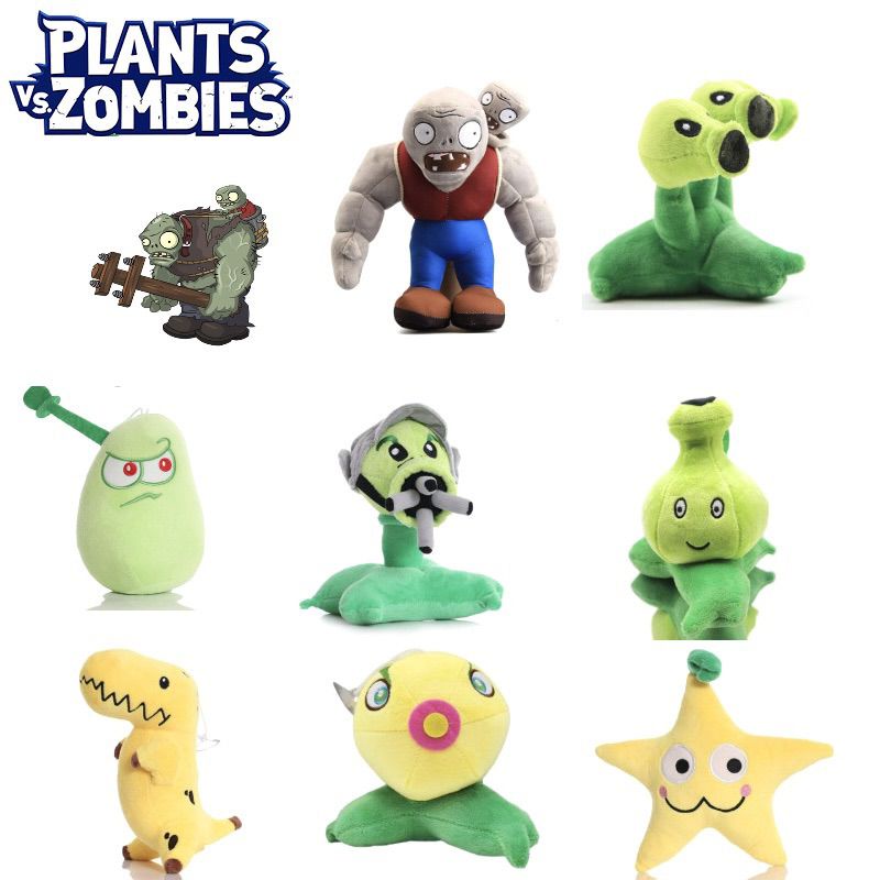 Plants VS Zombies 2 Plush Doll Toys 20cm Starfruit Split Pea Cute Plant ...