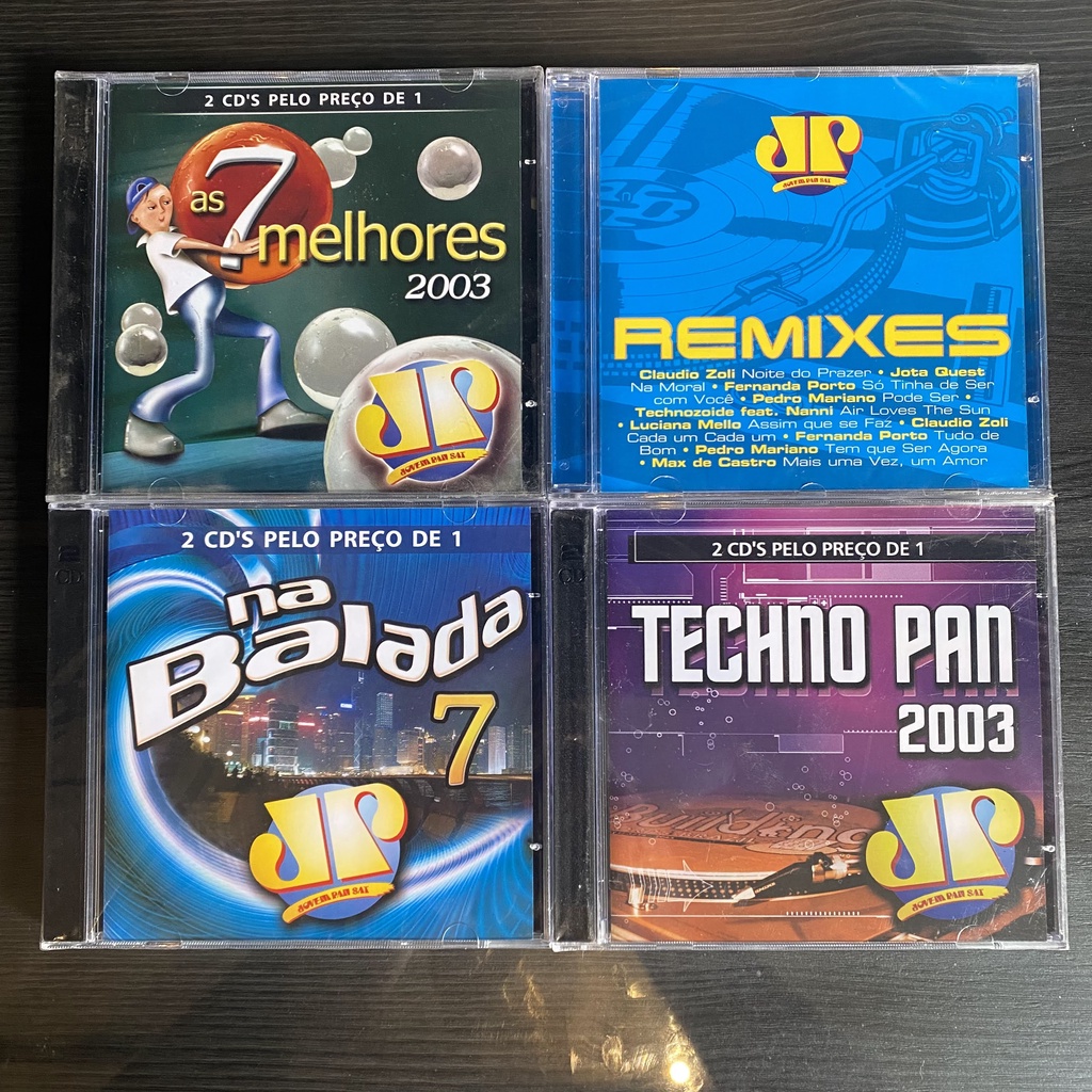 CDs Jovem Pan 7 Melhores 2003 (DUPLO) Jovem Pan Remixes (1 CD) - Na Balada 7 Jovem Pan SAT ...