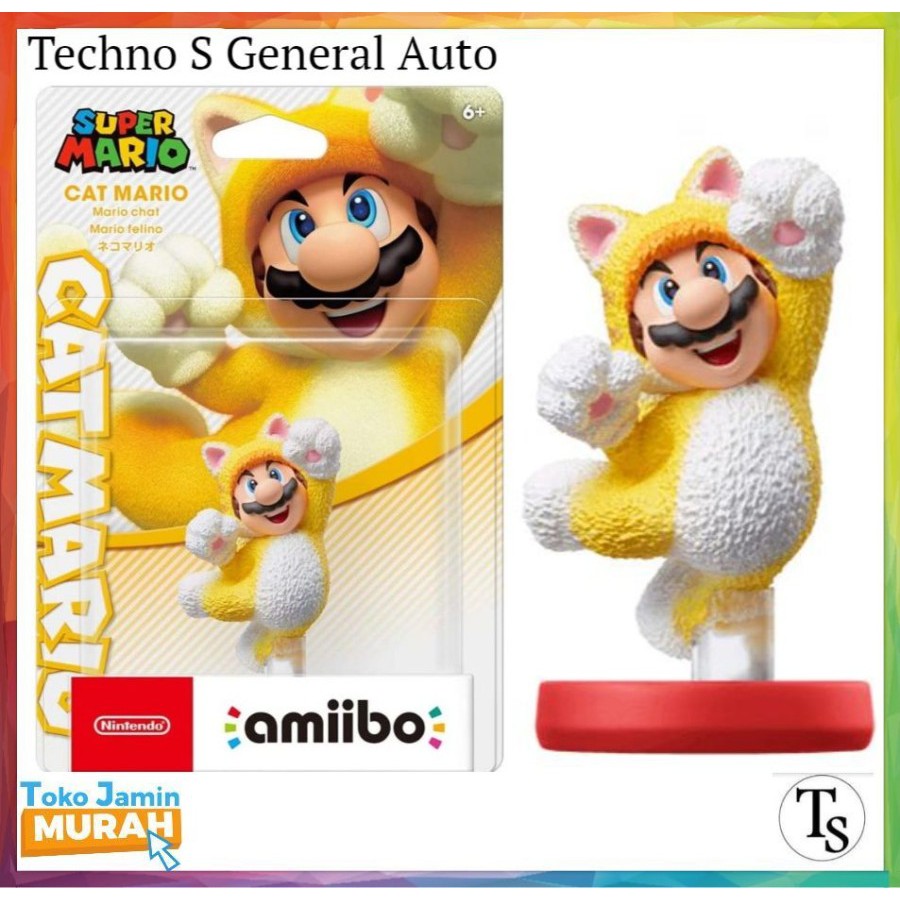 Amiibo Super Mario Série Gato Mario Nintendo Switch / 3DS / Lite / Wii ...
