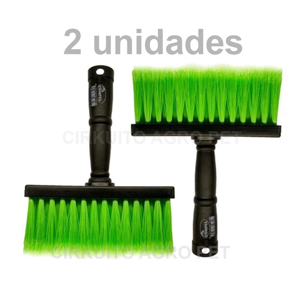Kit com 2 Broxa Retangular Grande 18cm x 7,5cm Brocha Trincha Pincel ...