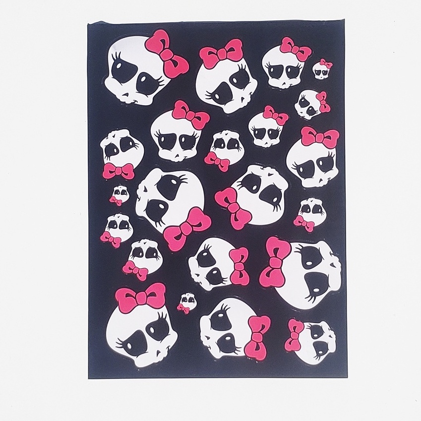 Adesivo Halloween Caveira Monster High 22 unidades | Shopee Brasil