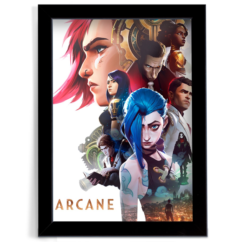 Quadro com Moldura A4/A3 Arcane: League of Legends | Shopee Brasil