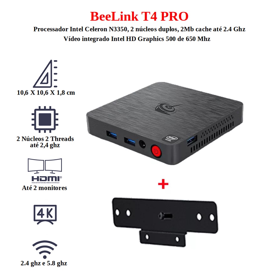 Mini Pc Beelink T4/T5 PRO 4k, 4gb/6gb Ram, Hd 64gb/120gb, Hdmi Usb 3.0 ...