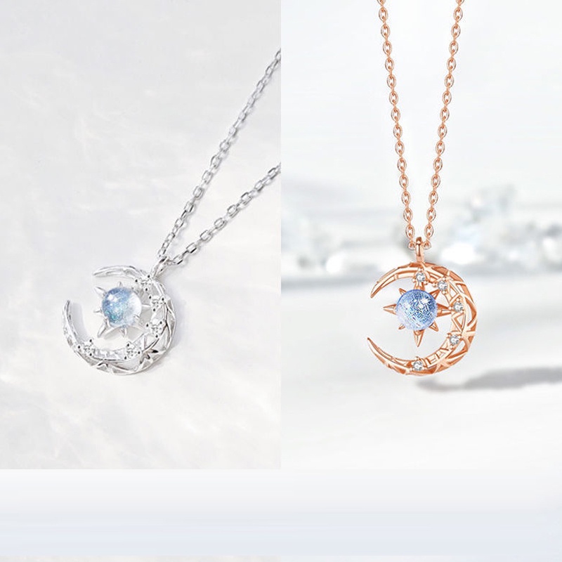 Moda Luz De Estrelas E Lua Charme Colar Delicados Clavícula Estrelas Strass Cadeia Colar Para As ...