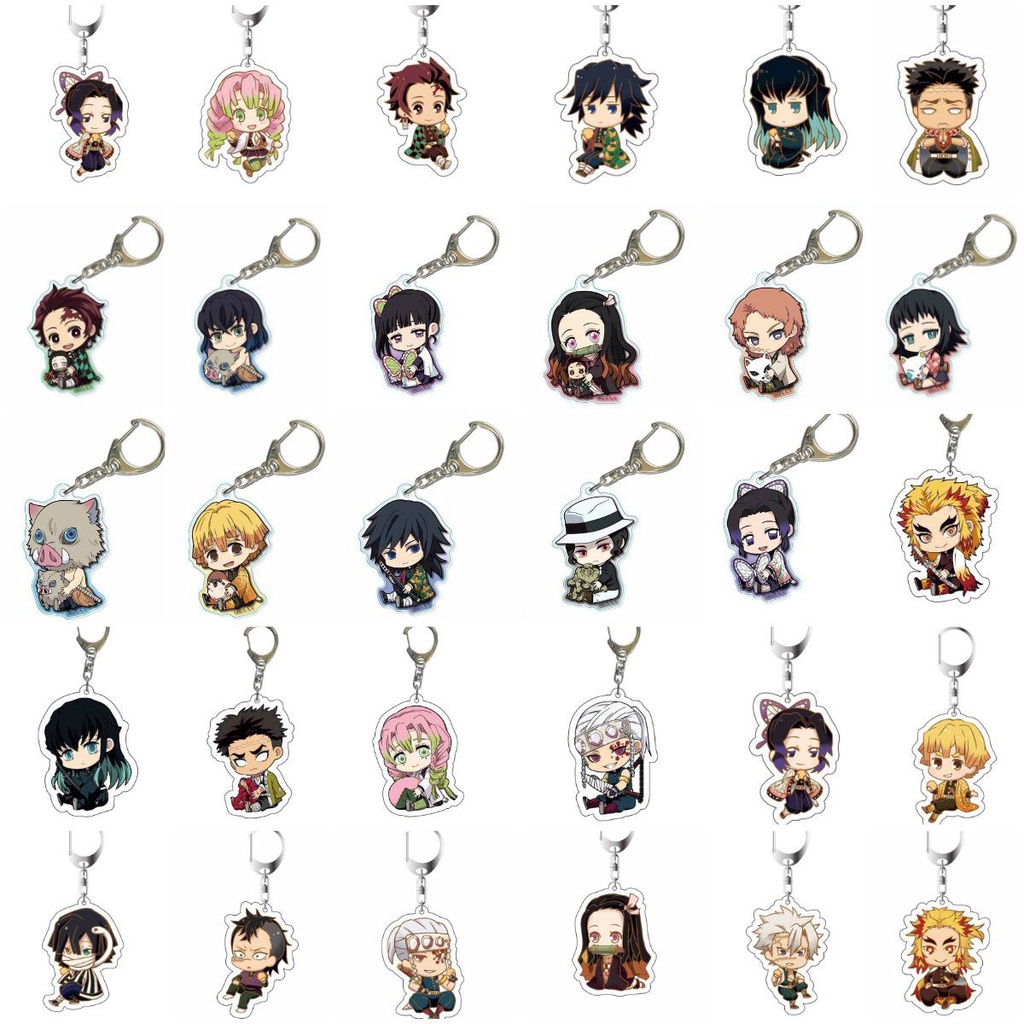 Demon Slayer Anime Acrylic Keychain Rengoku Kyoujurou Tanjirou Nezuko ...