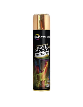 Tinta Spray Dourado Metalica Brilhante Ouro vivo 400ml Radcolor Super ...