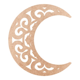 Recorte Lua Vazada MDF 3mm 10 x 8,83 cm SR228 | Shopee Brasil