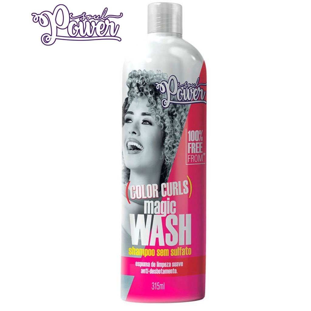 Shampoo Soul Power Cachos de Cor Sem Sulfato 315 ml | Shopee Brasil