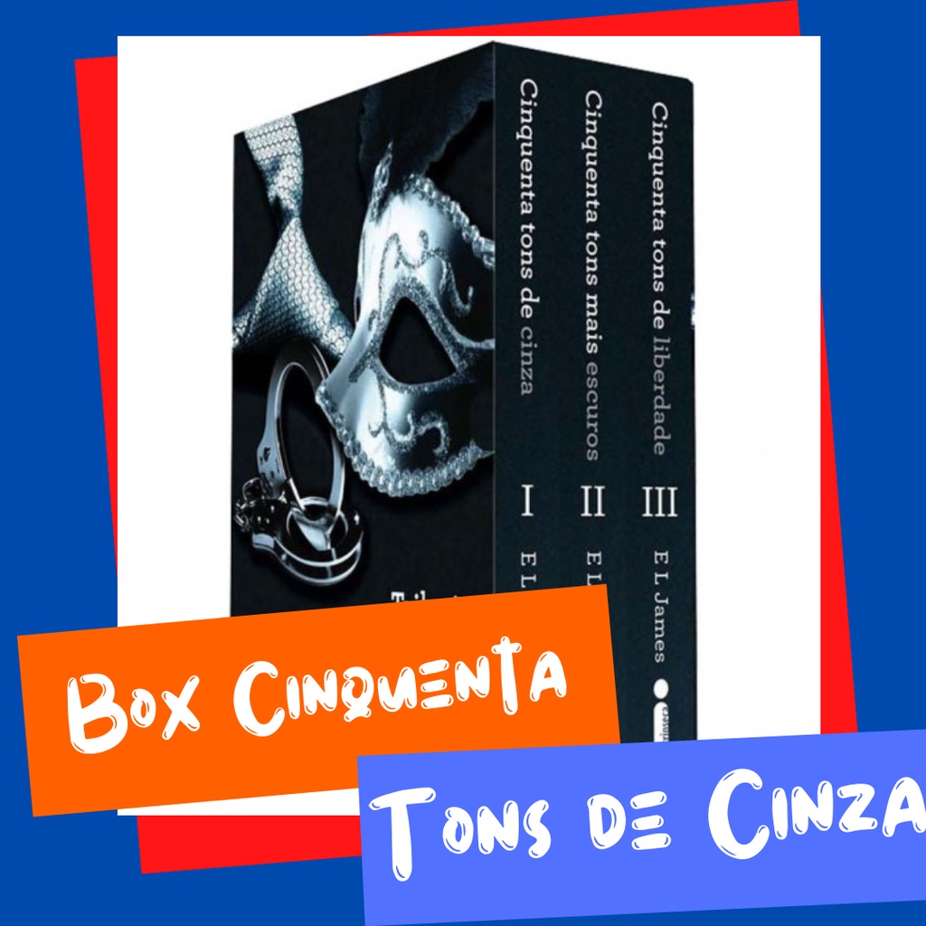 Livro - Box Trilogia Cinquenta tons de cinza | Shopee Brasil
