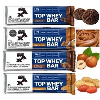 Top Whey Bar 41g - Max Titanium Barrinha Proteica Protein Cx 12 ...