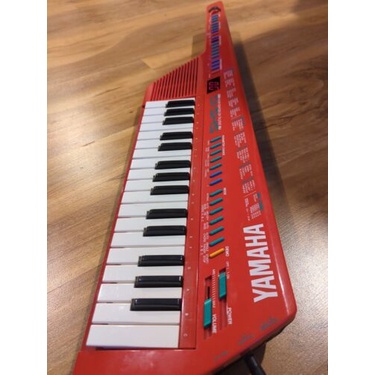 Teclado vermelho Yamaha SHS-10 FM Digital MIDI Keytar testado, funciona ...