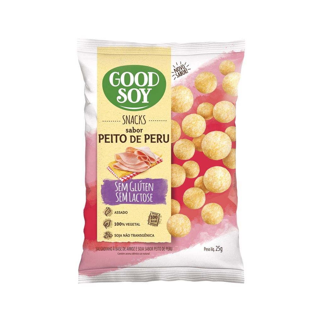 Snack Sem Glúten Sabor Peito de Peru 25g - Good Soy | Shopee Brasil