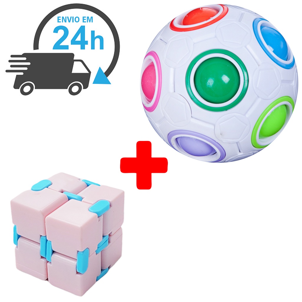 Bola Magica Cubo Magico Fidget Toy Puzzle Rainbow Ball Anti Estress ...