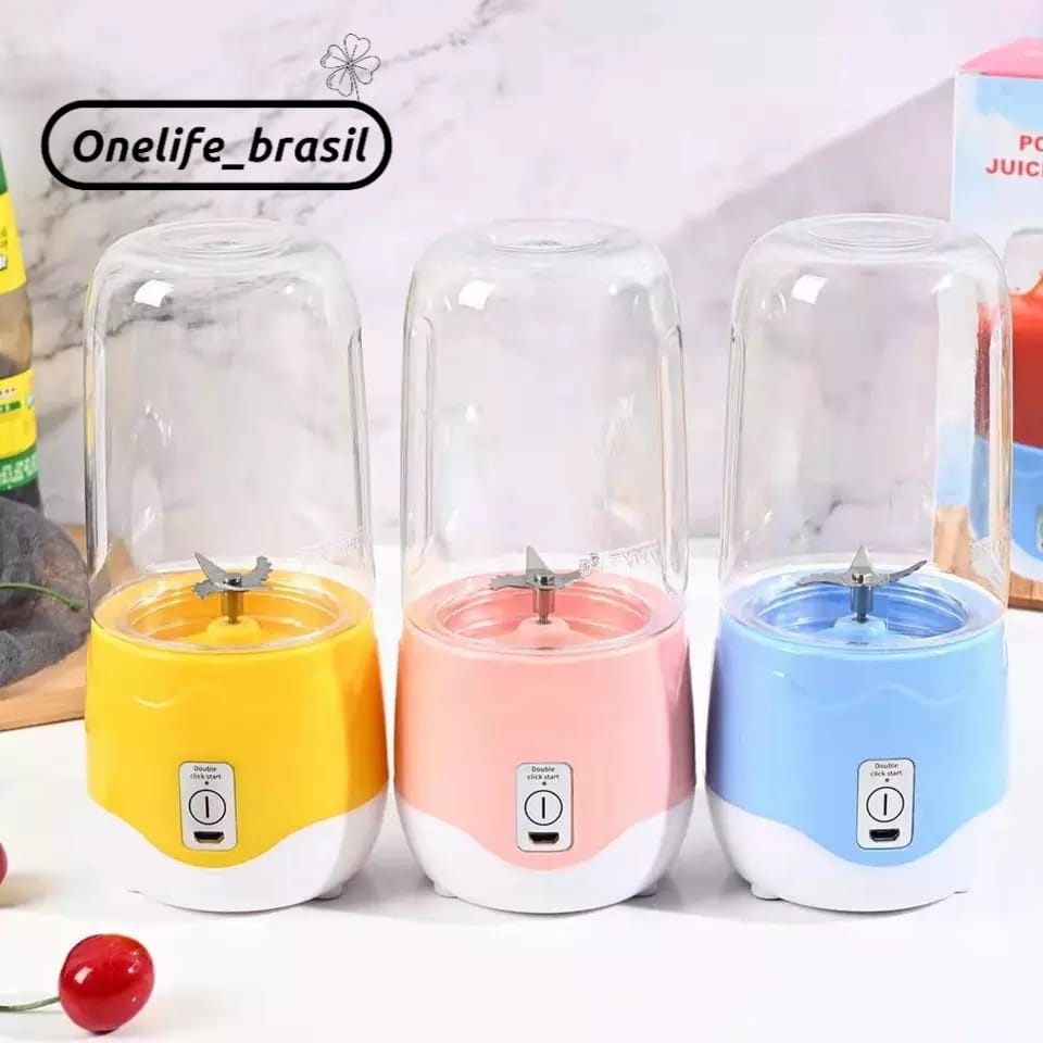 Mini Liquidificador Shake USB Bivolt 4 Laminas 400L | Shopee Brasil