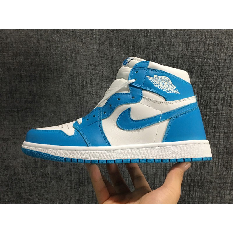 Tênis Nike Air Jordan Air Jordan 1 Retrô Alta Og Unc Dark Powder Azul E ...