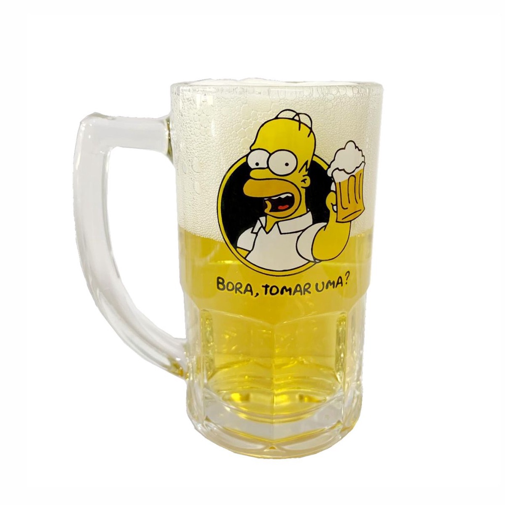 Caneca de Chopp de Vidro Homer Simpson (340ml) | Shopee Brasil