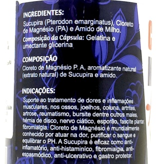 Sucupira + Cloreto De Magnesio P.a 60 Caps 500mg Ervas Brasil | Shopee Brasil