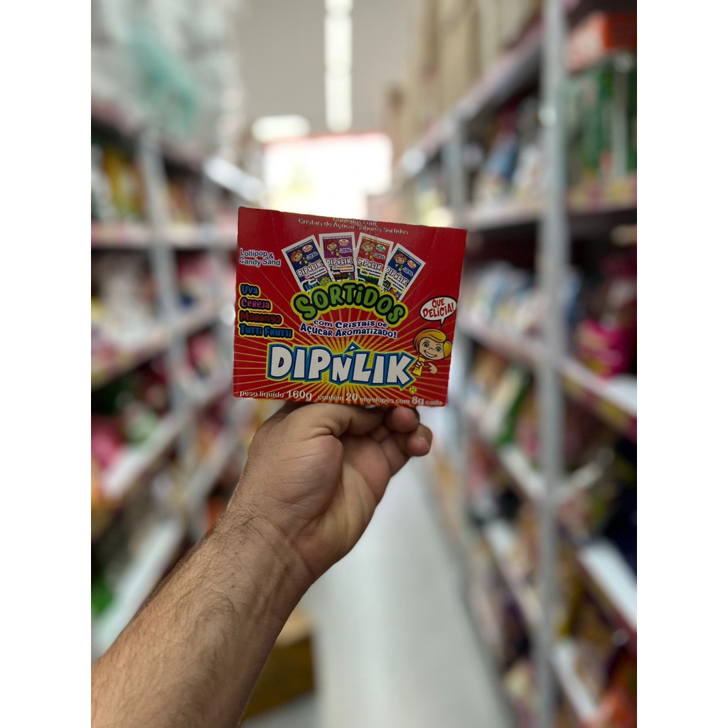 Pirulito Dipnlik - Dip'n Lik Caixa Com 20 Unidades Festa - Escorrega o ...