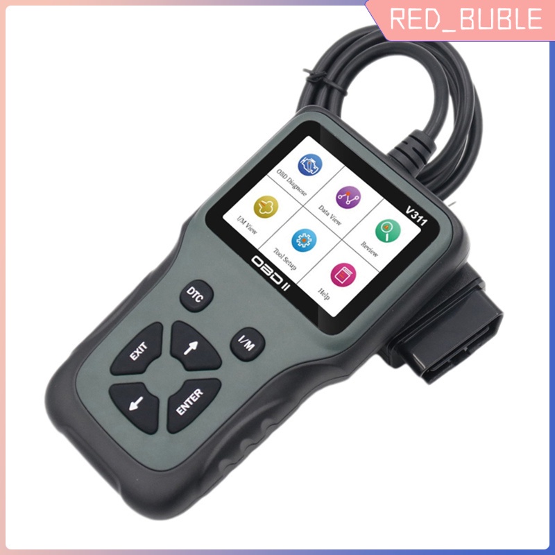 Red_Buble Scanner Obd2 V311 Material De Falha Do Motor Para A Maioria ...