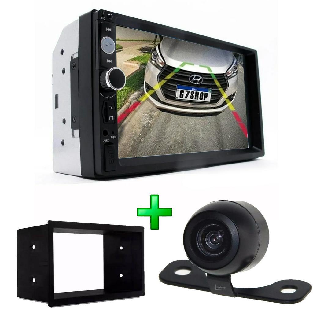 Kit Central Multimidia + Camera de Ré + Moldura Fox 2010 até 2013 Mp5 Player Espelhamento Usb ...