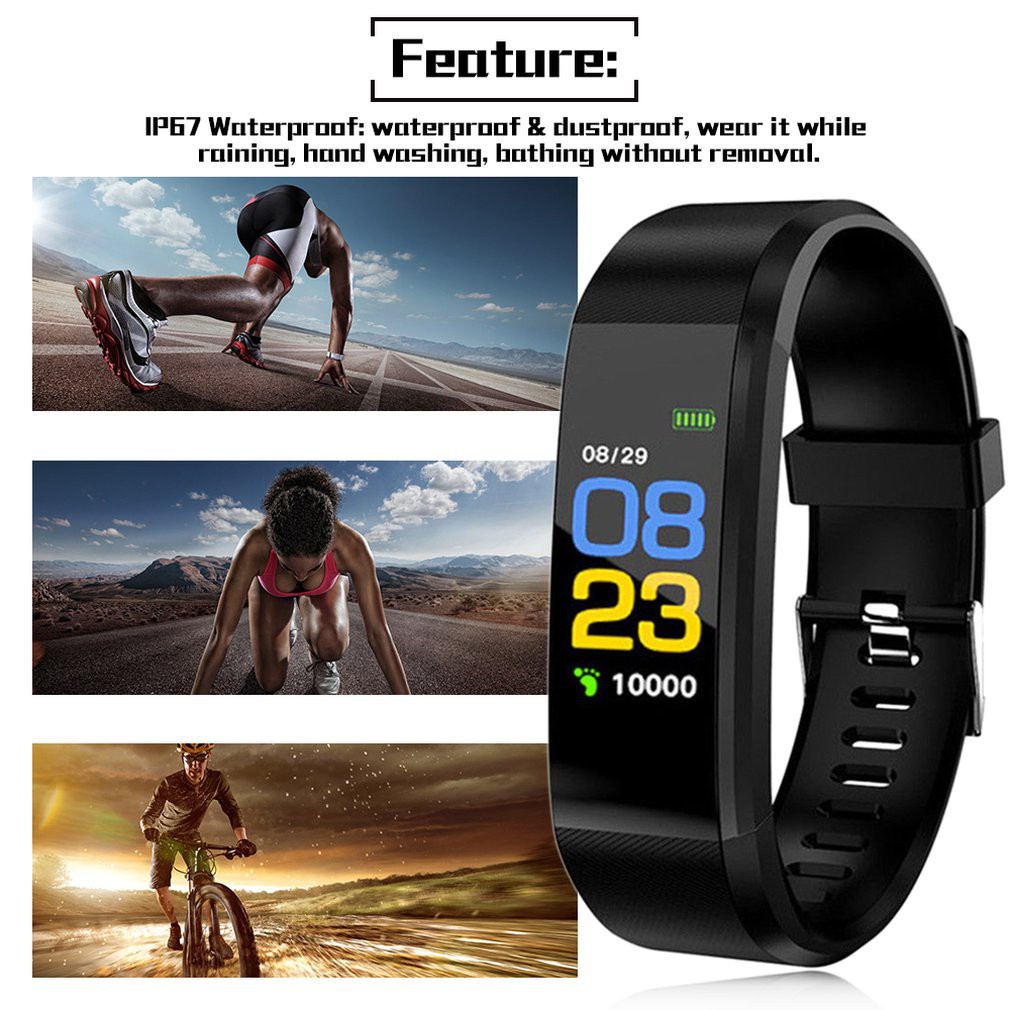 Smartwatch Relógio Inteligente Original 115 Plus Sports Fitness Tracker ...