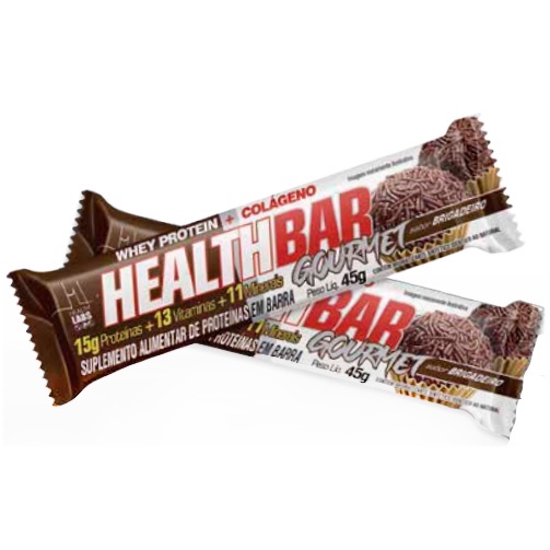 Barra de Proteína Health Protein Bar Gourmet - 12un x 45g cada (540g ...