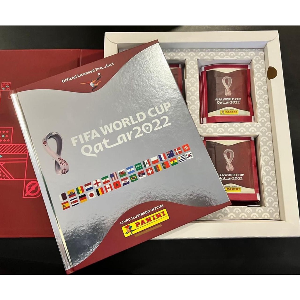 Copa Do Mundo 2022 - Box Exclusivo Com Álbum Capa Dura Prata + 100 ...